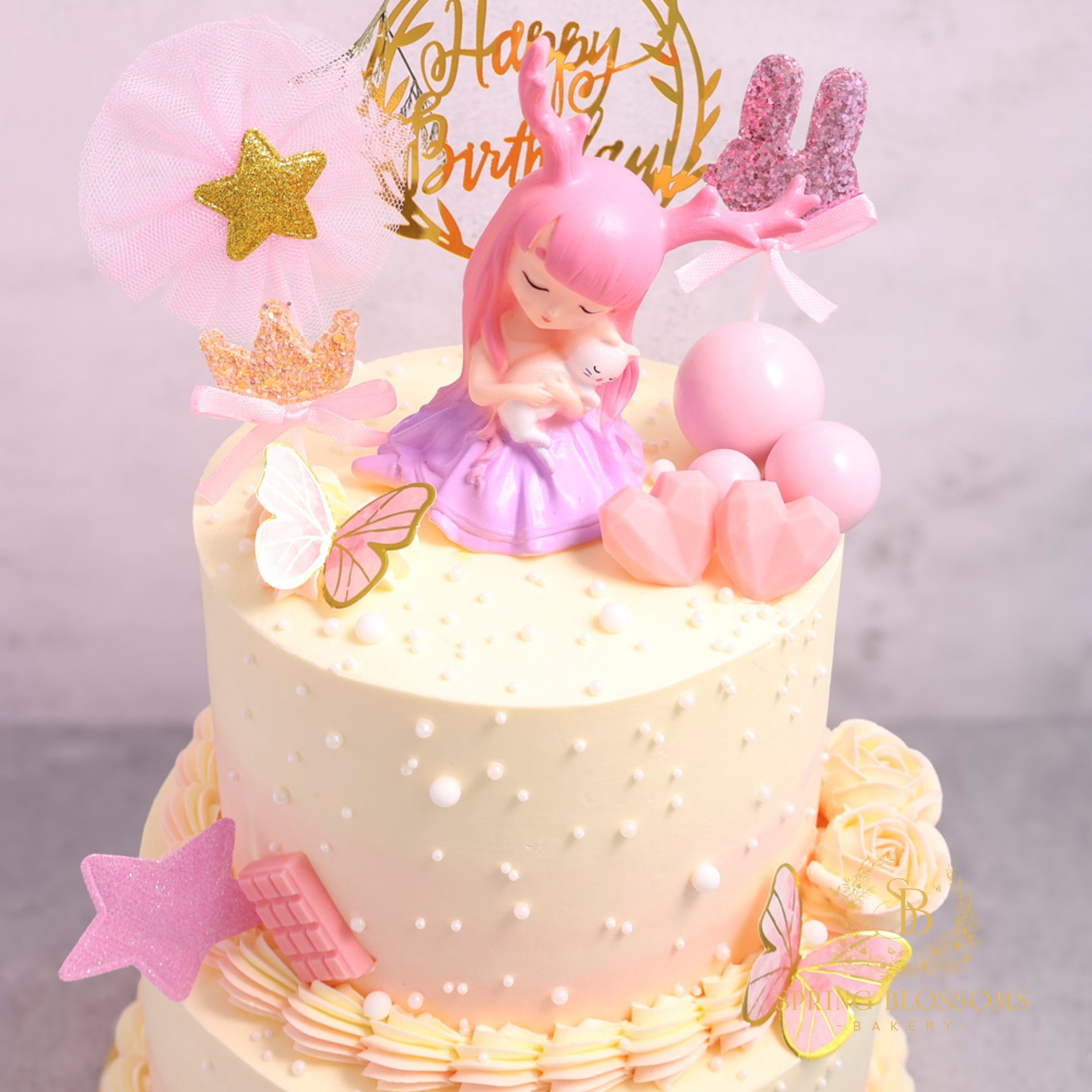 Shimmering Star Princess Cake - Spring Blossoms Bakery