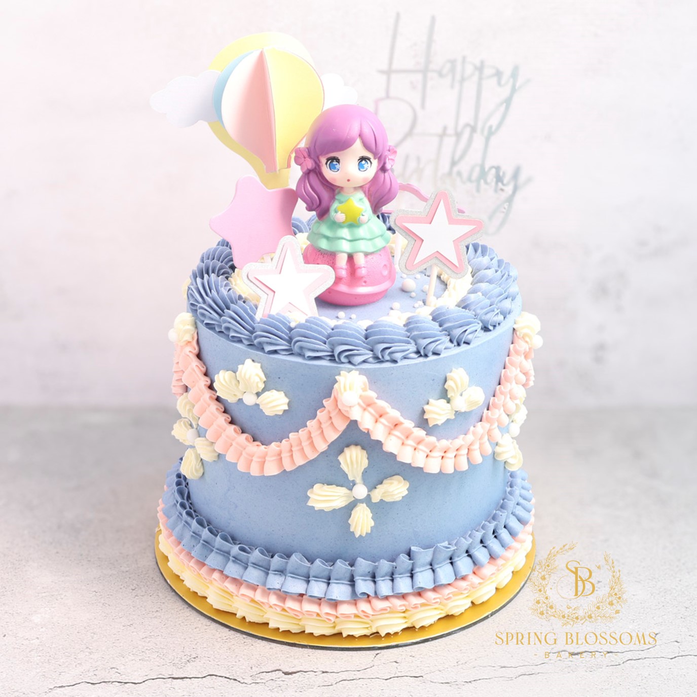 Wonderland Princess Cake - Spring Blossoms Bakery