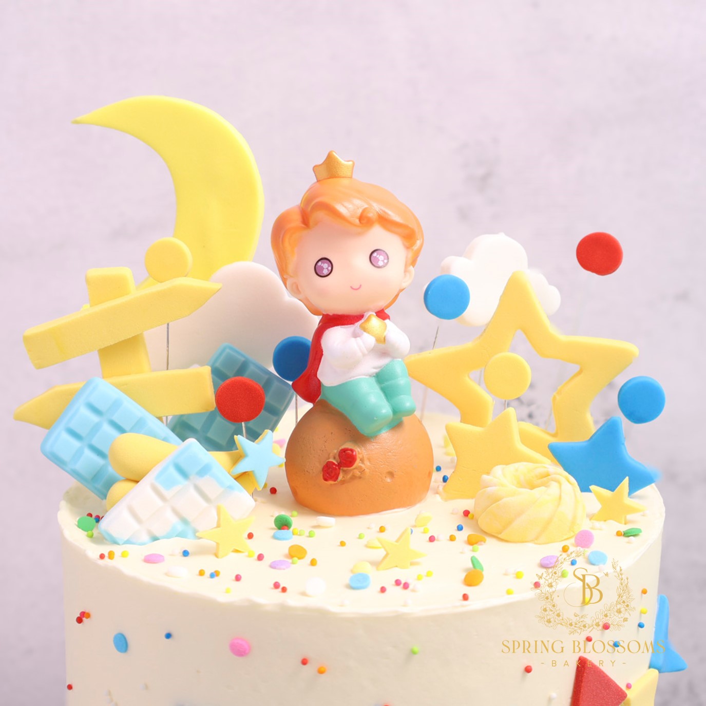 Little Explorer Prince Cake - Spring Blossoms Bakery