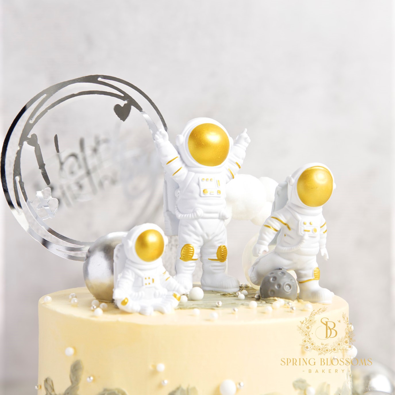 Cosmic Astronaut Cake - Spring Blossoms Bakery