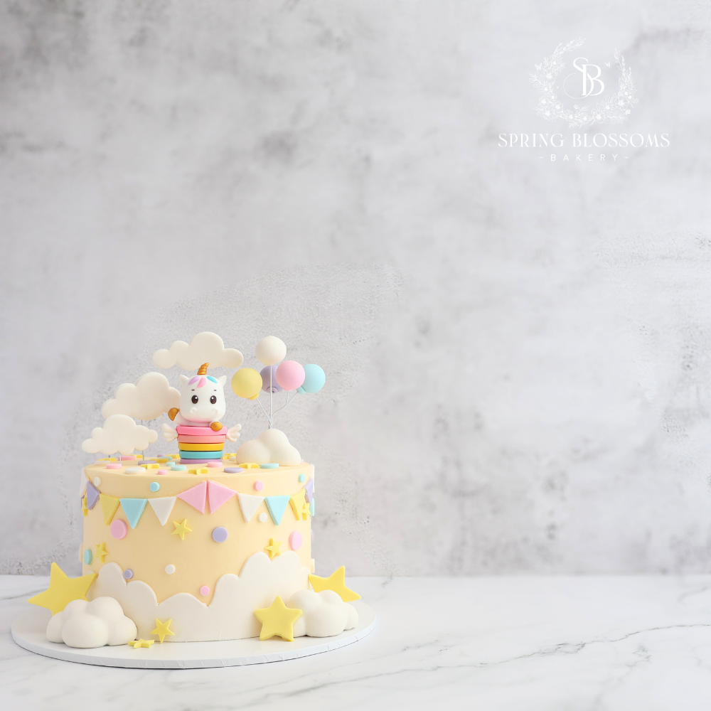 Starlight Unicorn Cake - Spring Blossoms Bakery