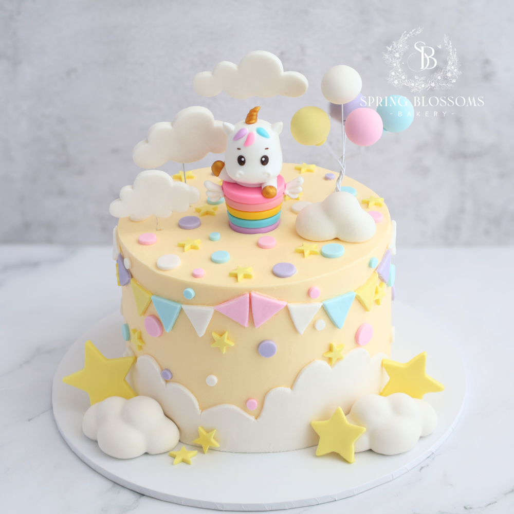 Starlight Unicorn Cake - Spring Blossoms Bakery