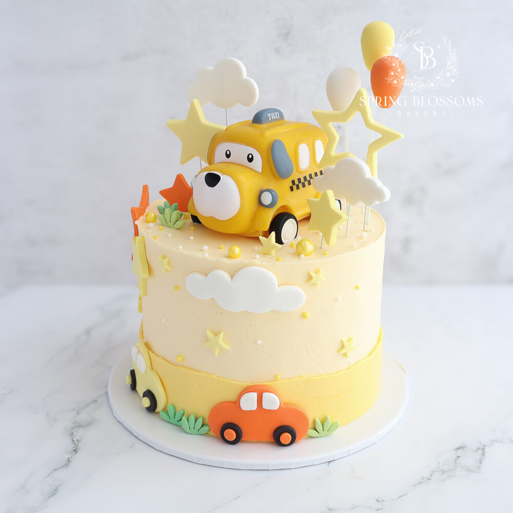 Sunshine Joyride Car Cake - Spring Blossoms Bakery